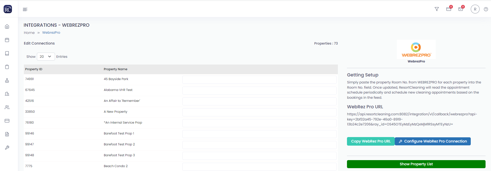 Connecting WebRezPro to ResortCleaning (for Property Managers) – Resort ...
