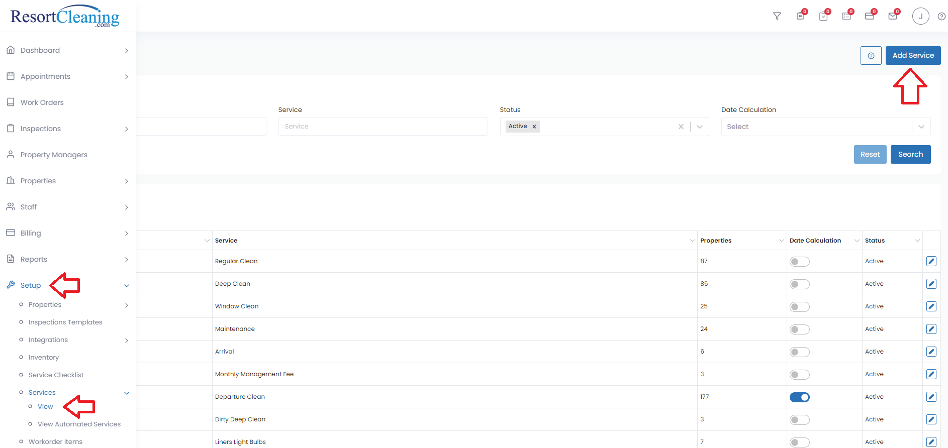 How do I set up my Services? (Cleaning Company) – Resort Cleaning