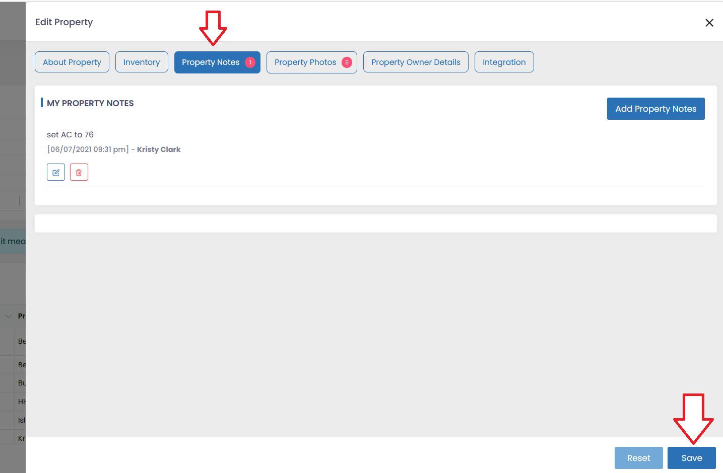 How do I add notes to a Property? (for Property Managers) – Resort Cleaning