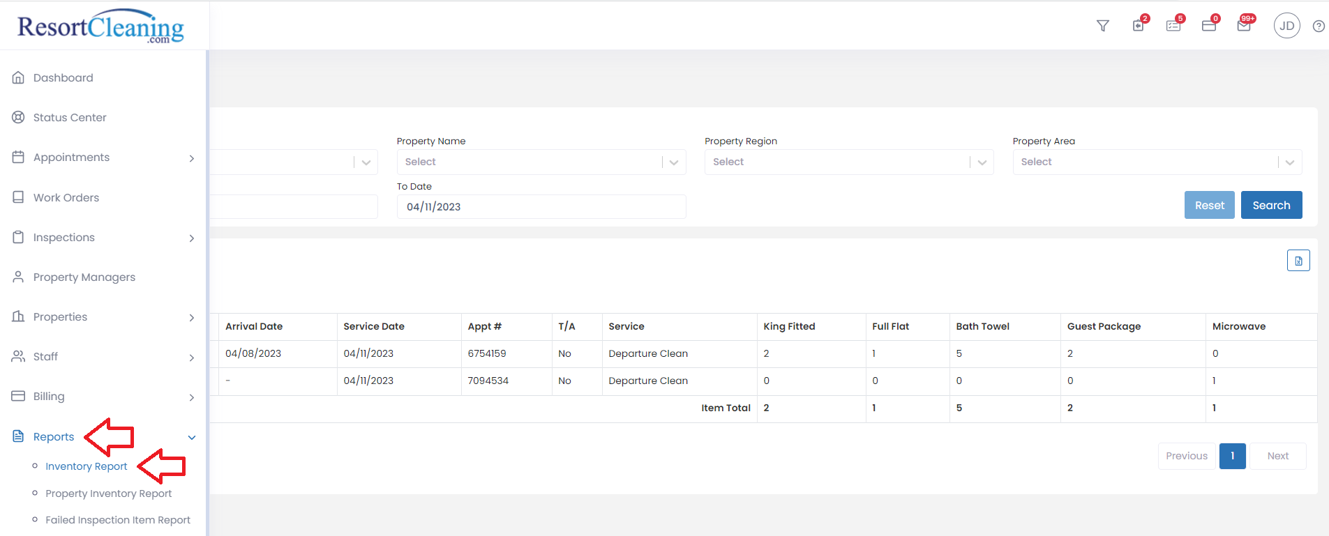 How do I view my Inventory (Laundry/Linen) Report? (Cleaning Company ...