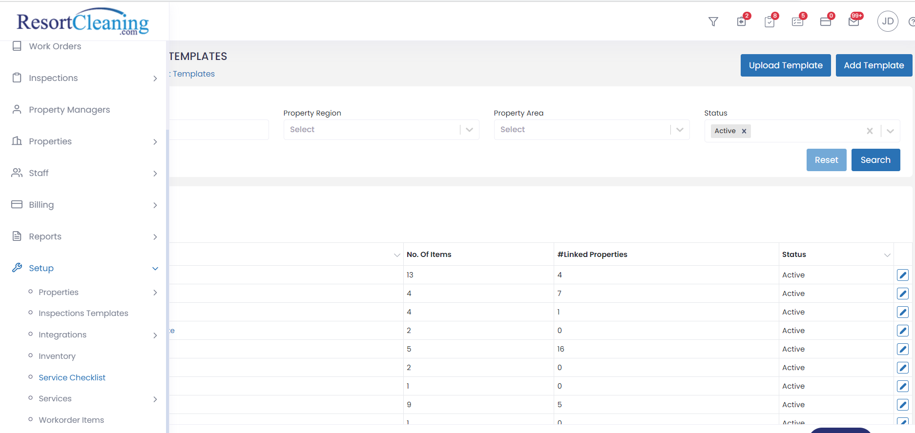Adding Service Checklists (Cleaning Company) – Resort Cleaning