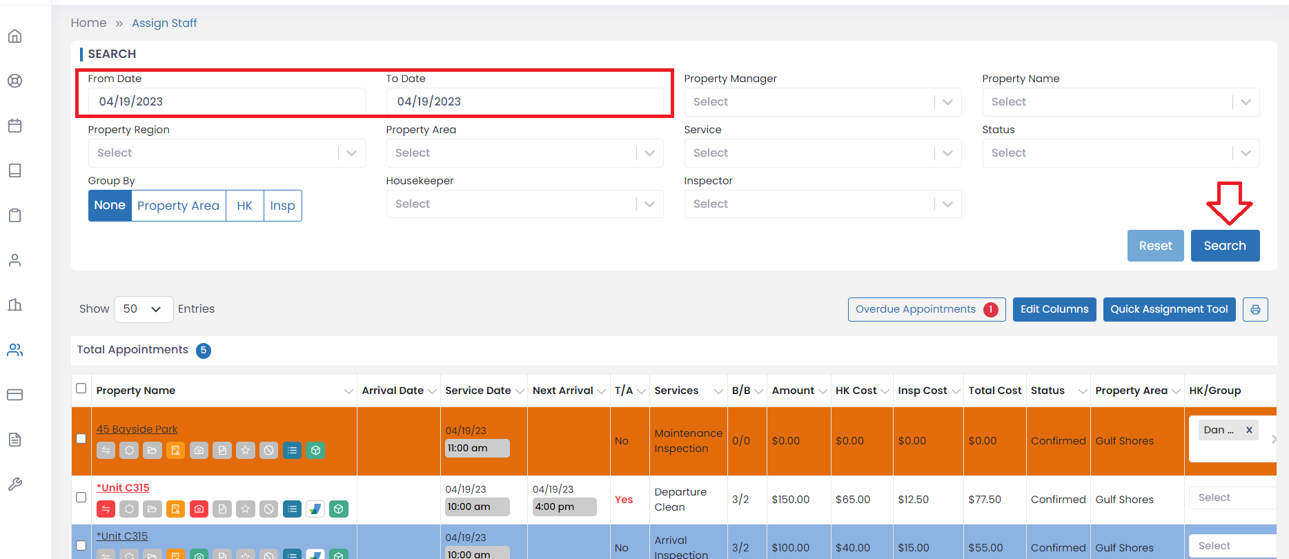 Inspection Overview for the Cleaning Company – Resort Cleaning